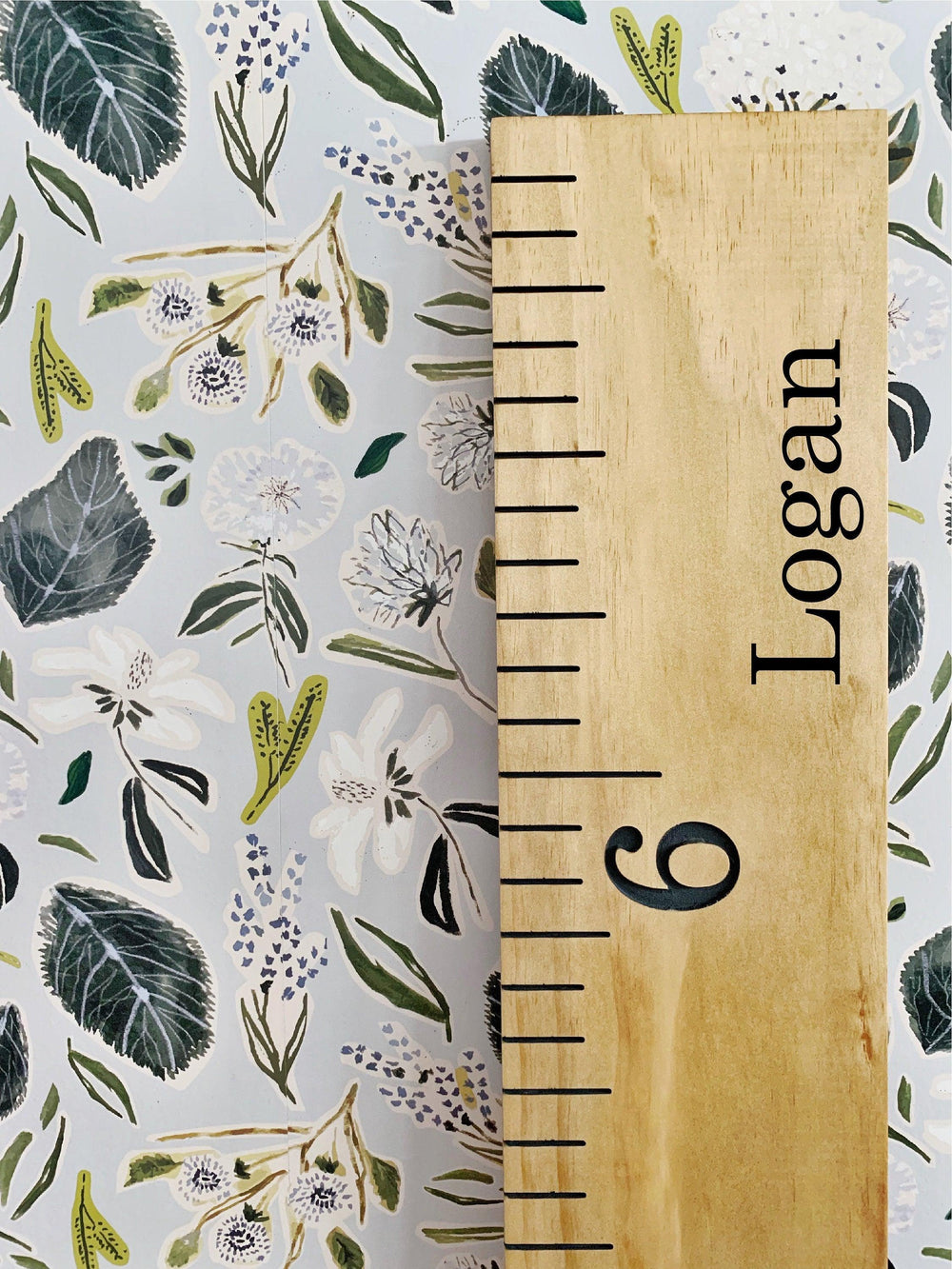 Custom Engraved Wooden Ruler Growth Chart: Logan Edition – Half Pint Ink